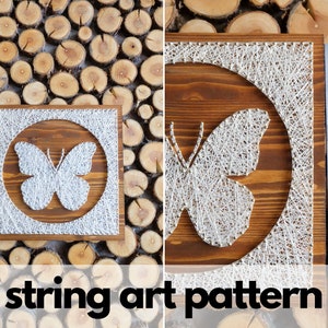 Butterfly String Art Pattern Printable - Butterfly Silhouette DIY ...