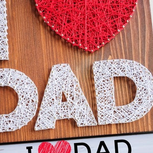 String Art Pattern - Fathers Day I Love Dad Template - Etsy