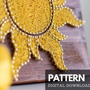 Sun String Art Pattern With Instructions and Tips, Celestial Sun ...