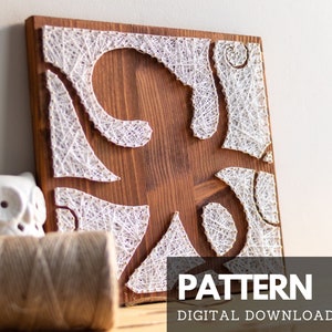 Octopus String Art Pattern Printable - Octopus Silhouette String Art ...