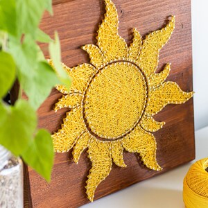Sun String Art Sign, Yellow Sun Wall Hanging Inspired by Tales and ...