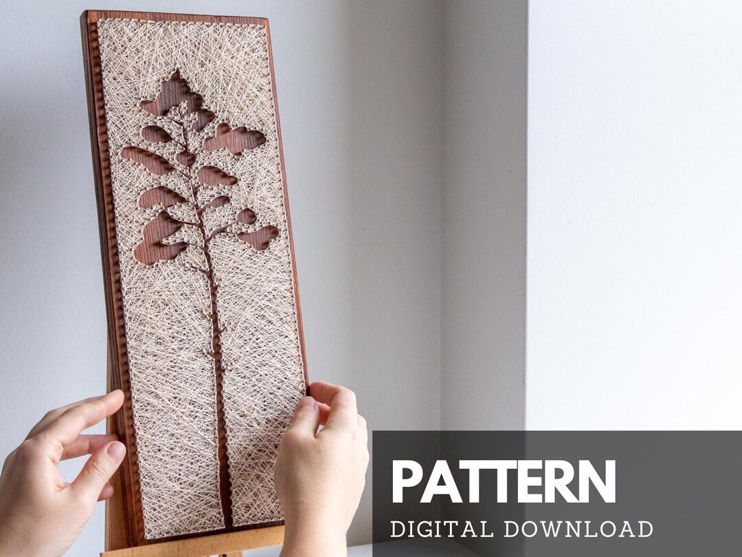 String Art Pattern - Pine Tree String Art Template Printable, DIY ...