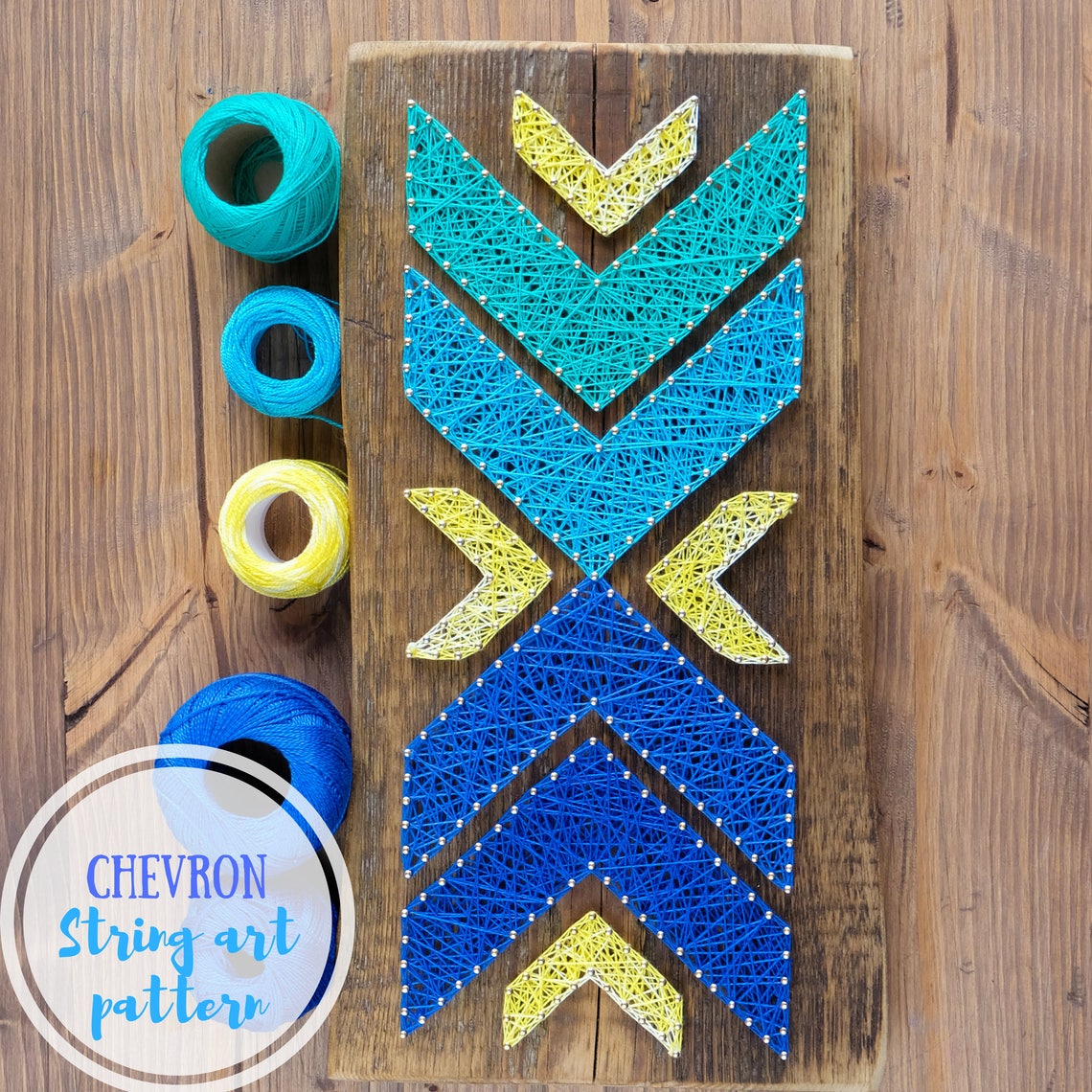 String Art Pattern Printable Aztec Chevron DIY String Art | Etsy