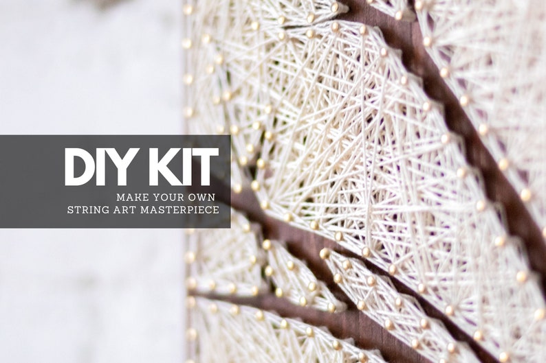 DIY Tree Silhouette String Art Kit for Adults Tree Branch | Etsy