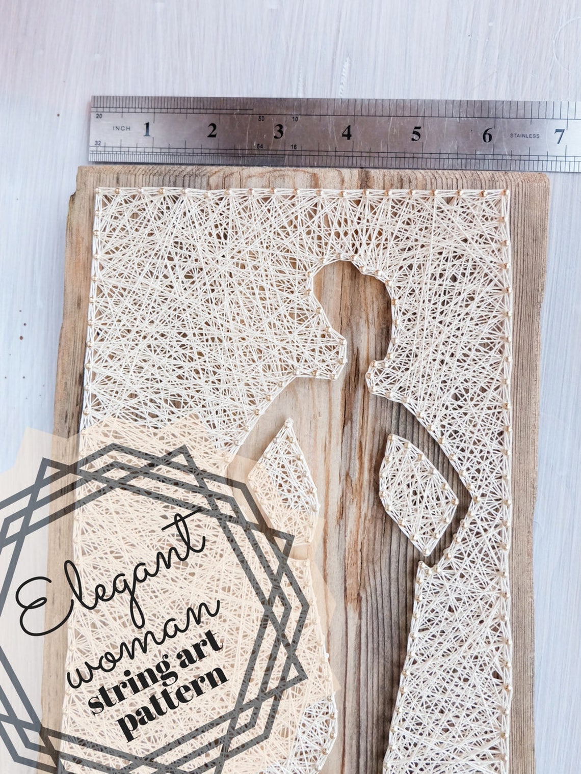 String Art Pattern Printable Lady Woman Silhouette DIY | Etsy