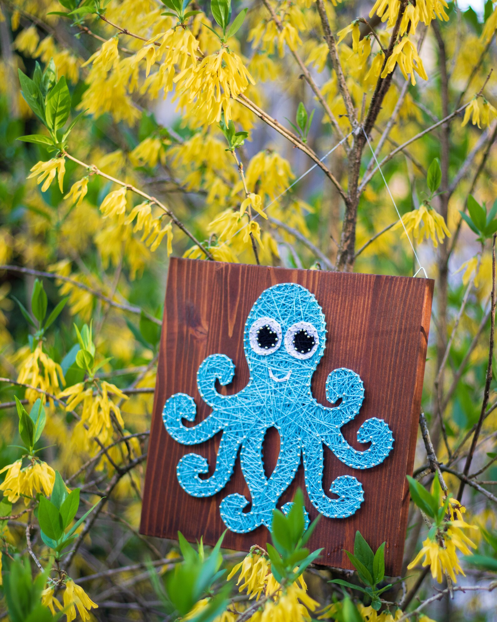 Octopus String Art Decor Smiling Octopus Nautical Wall - Etsy UK