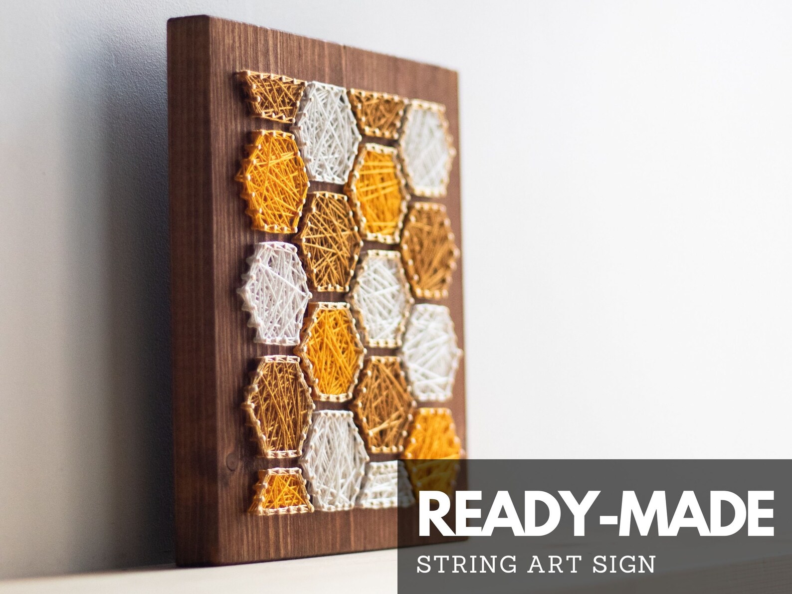 Honeycomb Bee String Art Wall Decor. Modern Minimalist - Etsy