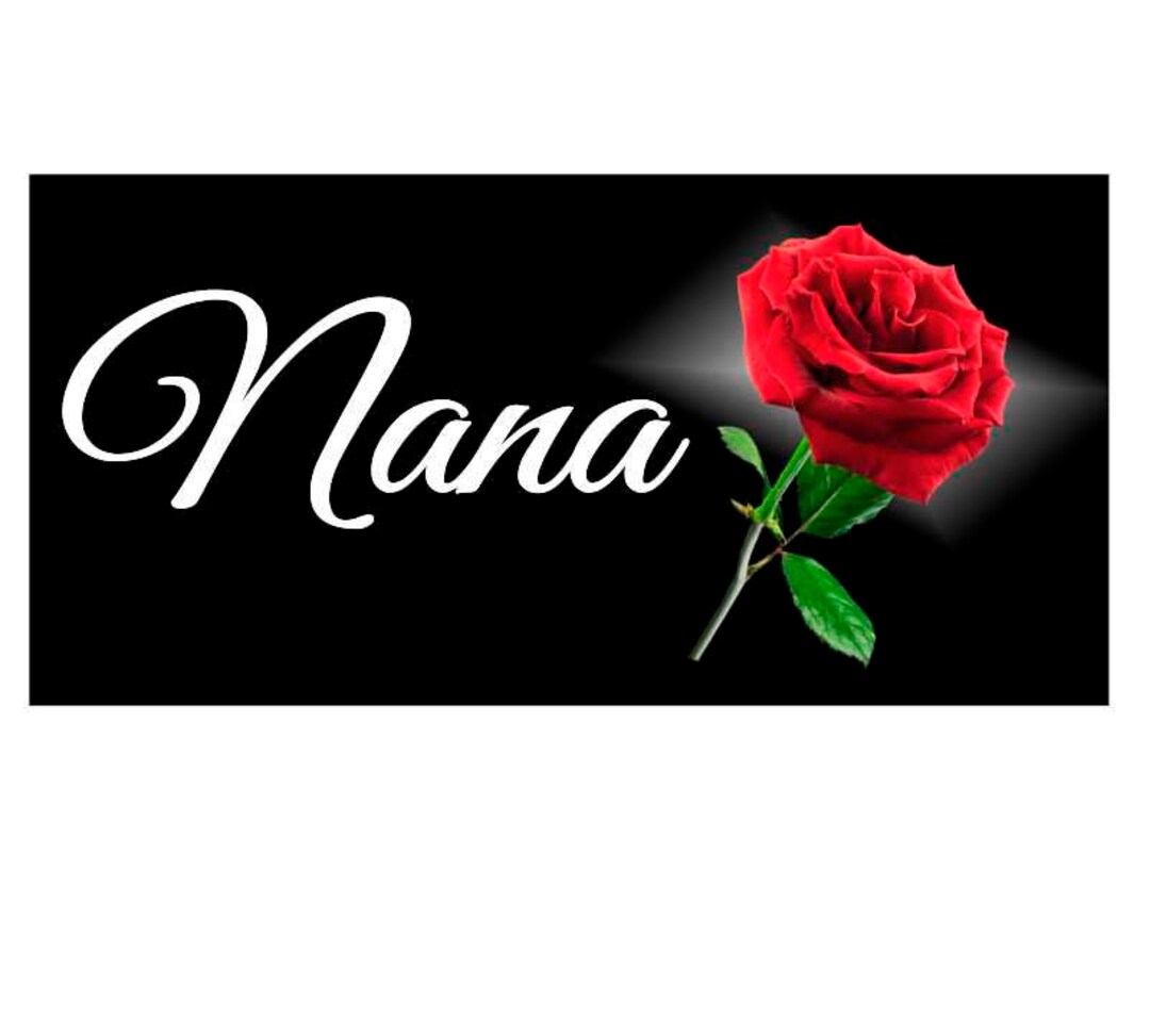 Nana License Plate, Red Rose License Plate / Add a Name Free - Etsy