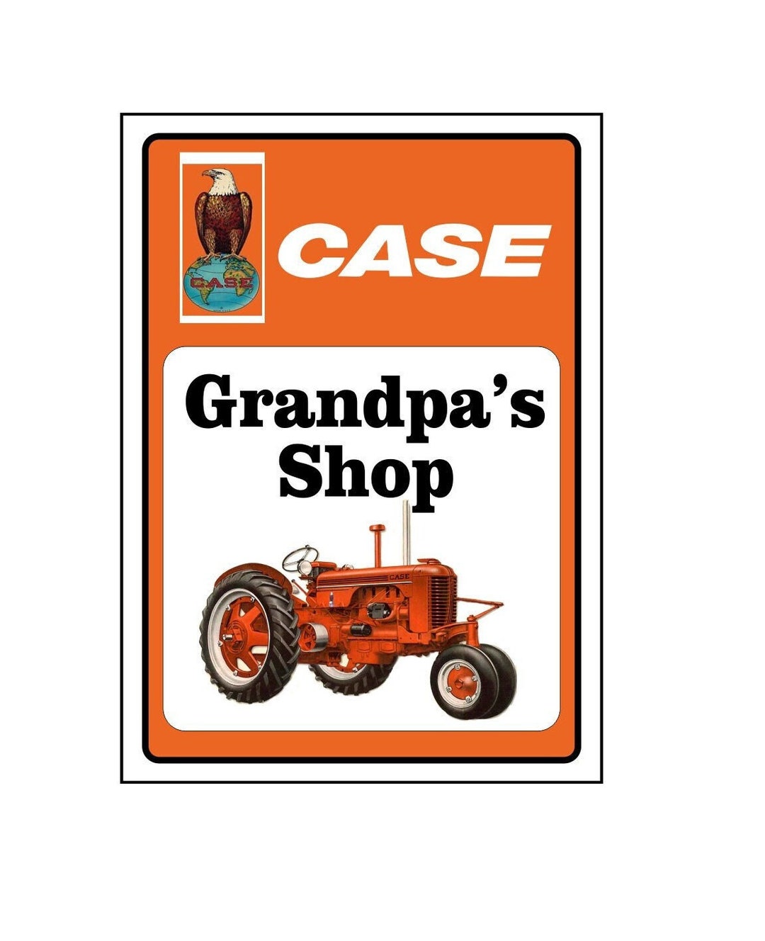 Case Eagle Tractor Sign -add Name - Etsy