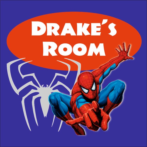 Spiderman Name Plate - Etsy