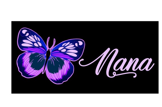 Nana License Plate Purple Butterfly License Plate / Add a | Etsy