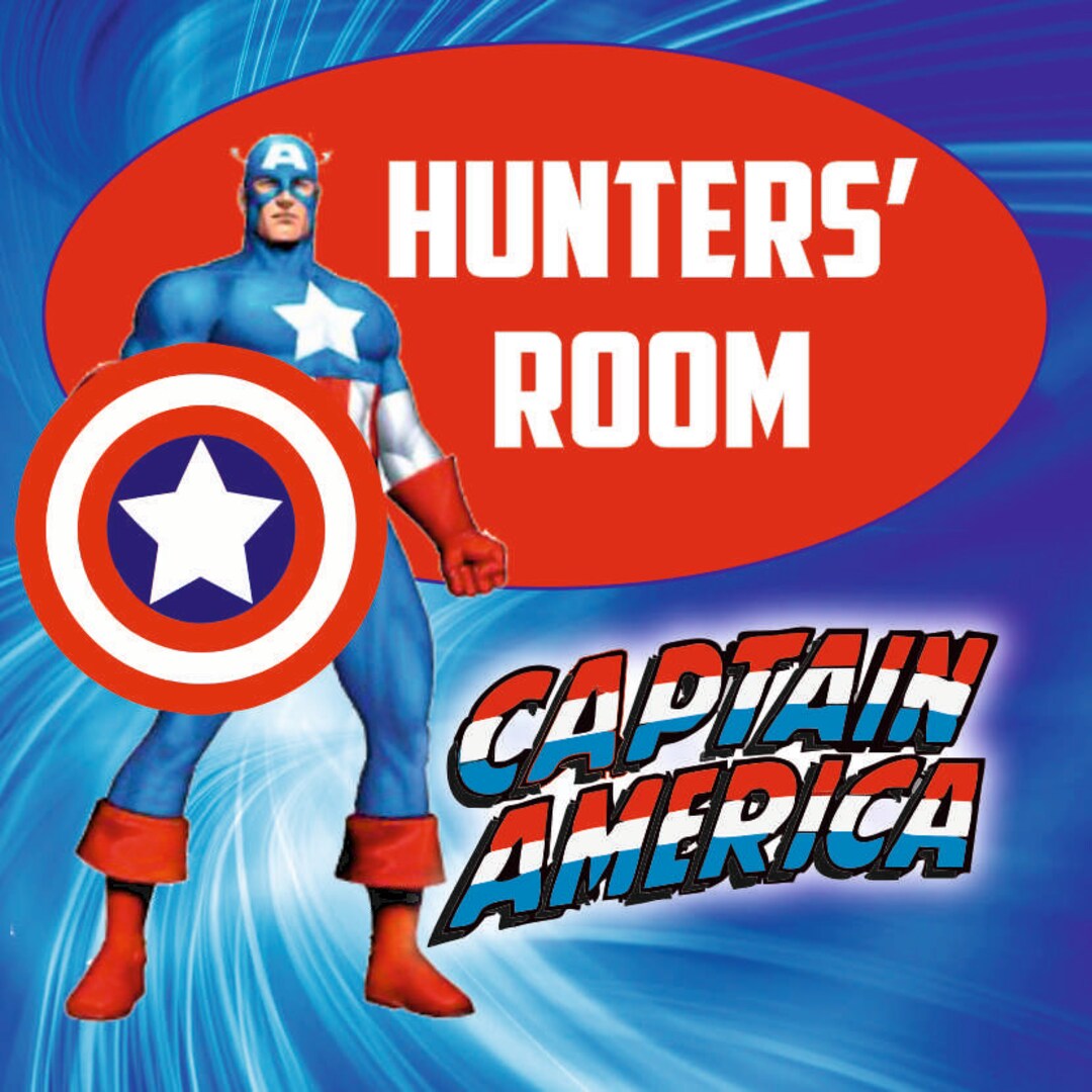 Captain America Room Sign or Door Sign add Name - Etsy