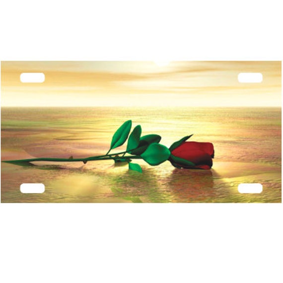 Long Stem Rose Beach License Plate | Etsy