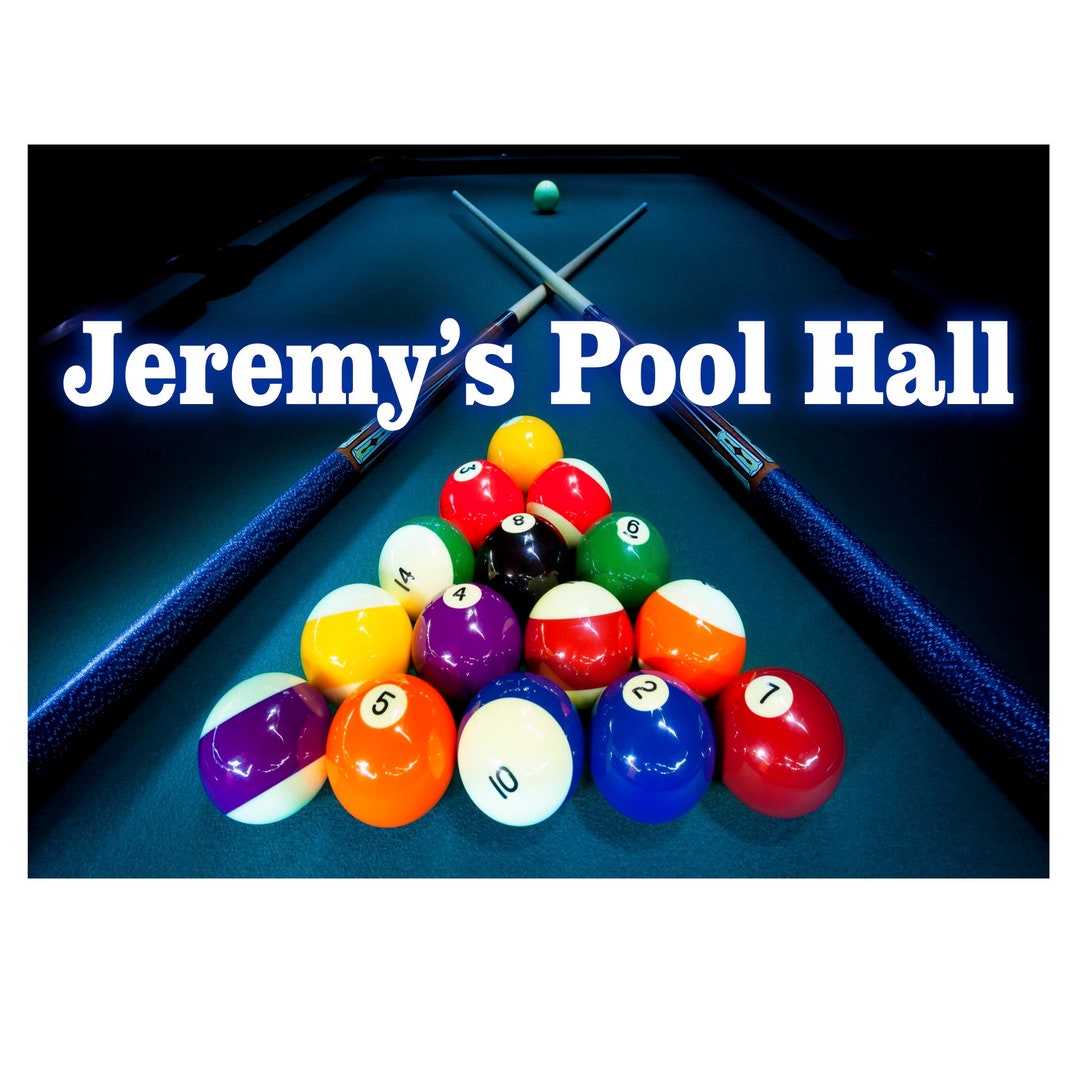 Pool Hall Sign/ Pool Sign- Billard Sign -add Name - Etsy