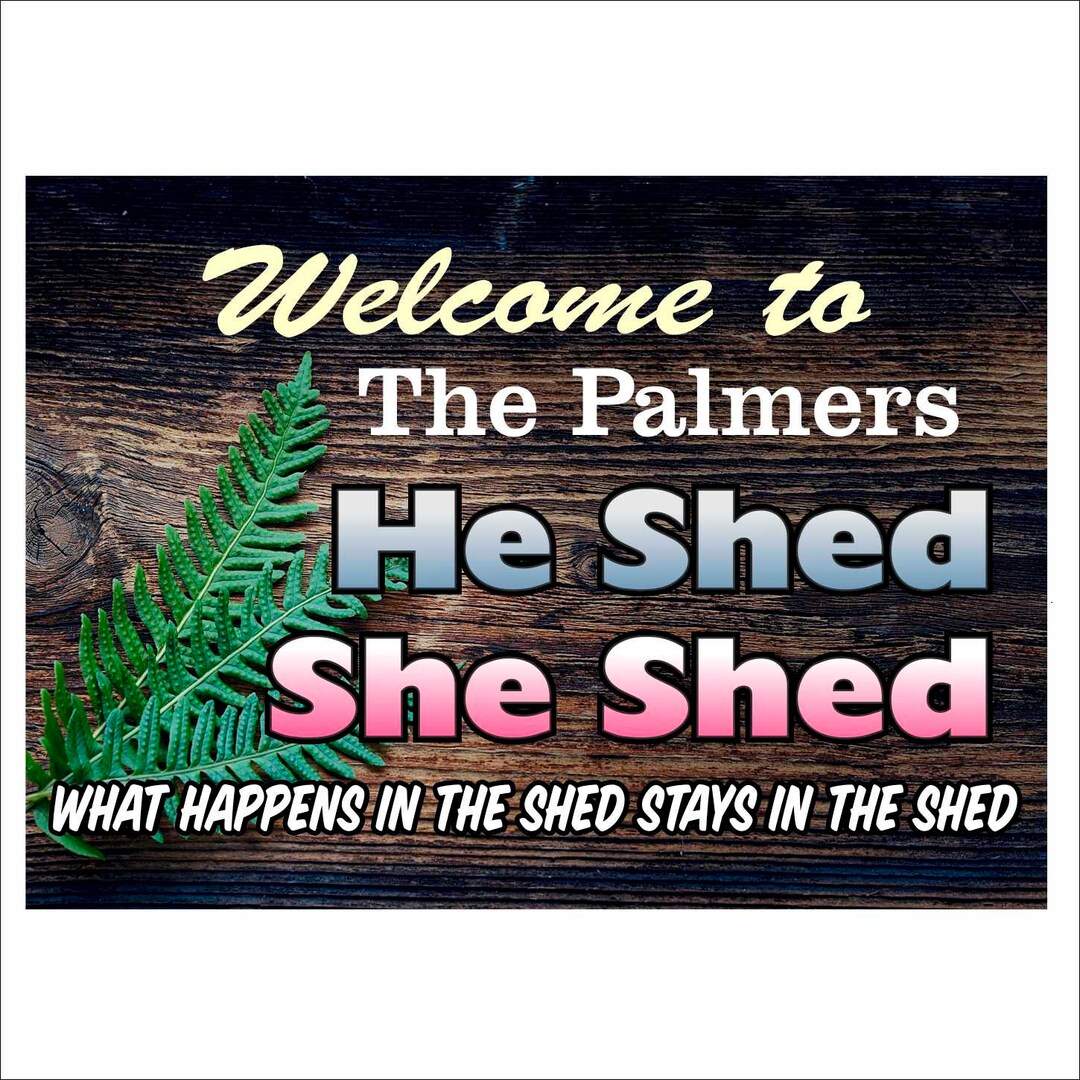 Personalized He Shed She Shed Sign - Etsy