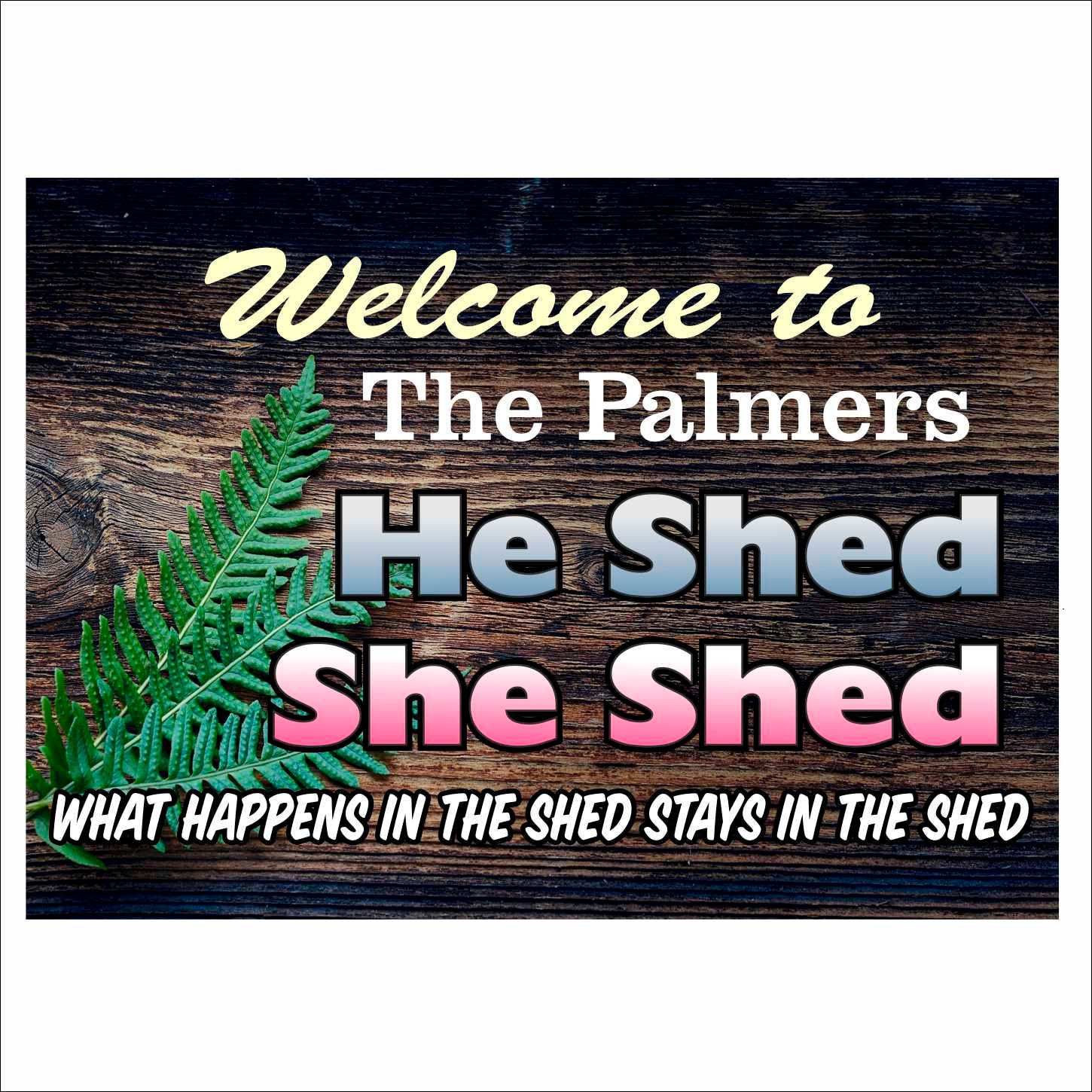 Personalized He Shed She Shed Sign - Etsy