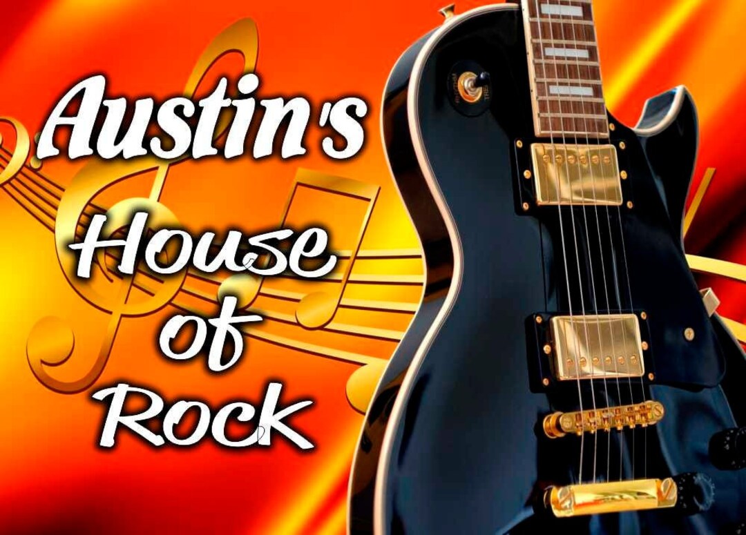 Electric Guitar Room Sign House of Rock Custom/ Personalized Guitar ...