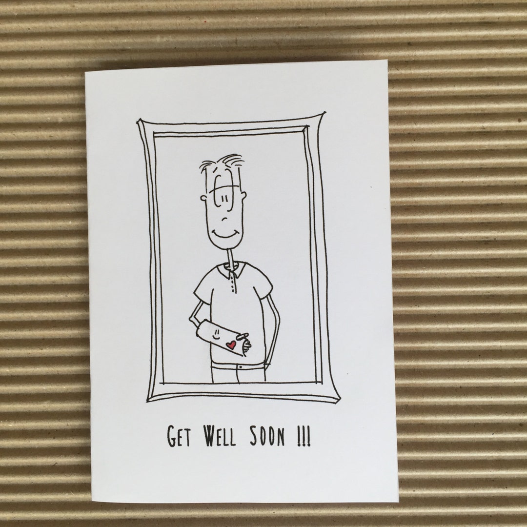 Get Well Printable Card for Men or Boys, Envelope, Label, Paper ...
