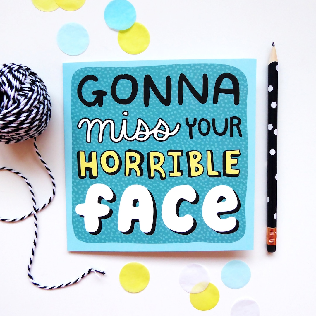 Rude Leaving Card, Funny Goodbye Card, for Coworker, for Colleague ...