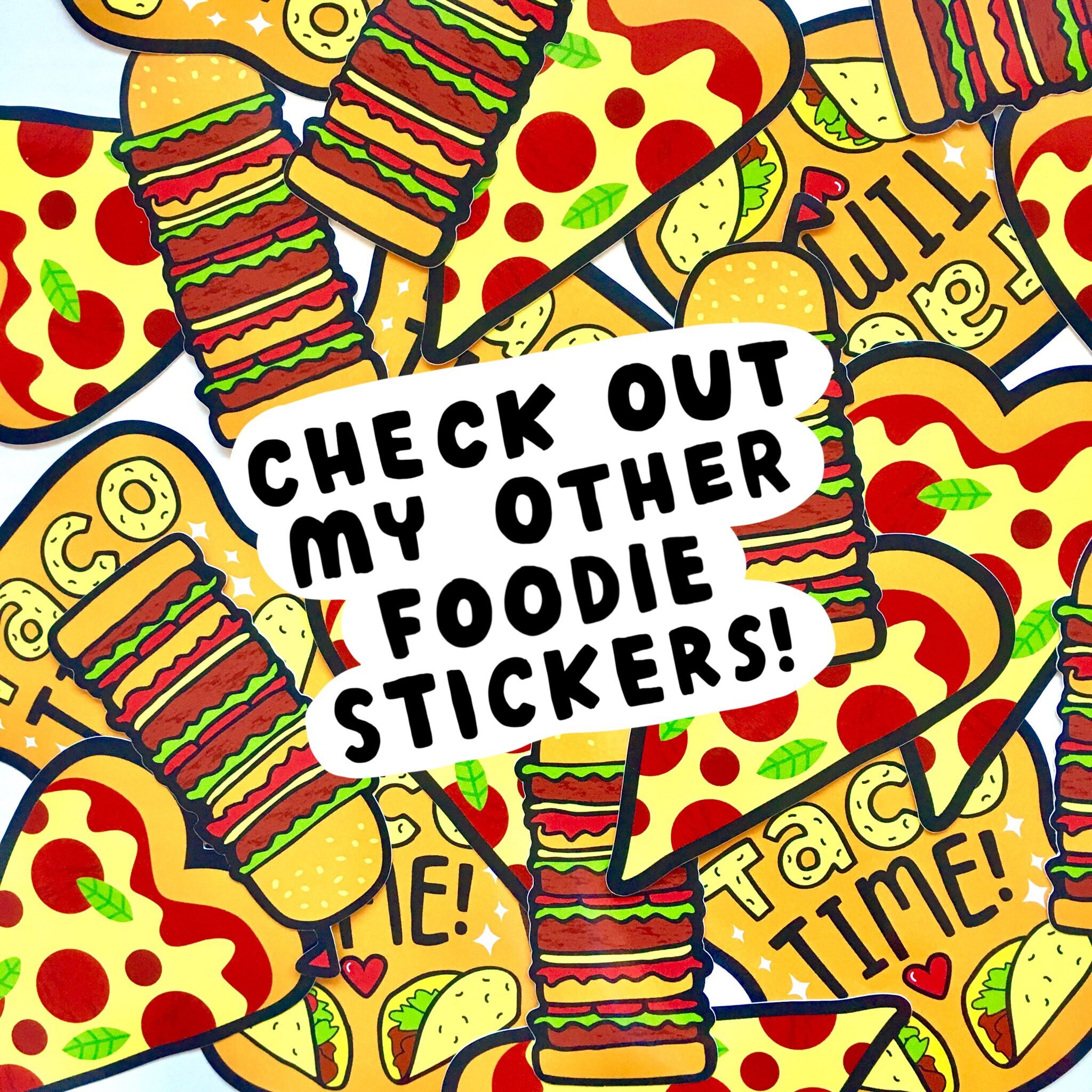 Taco Time Sticker Taco Vinyl Sticker Taco Lover Foodie - Etsy