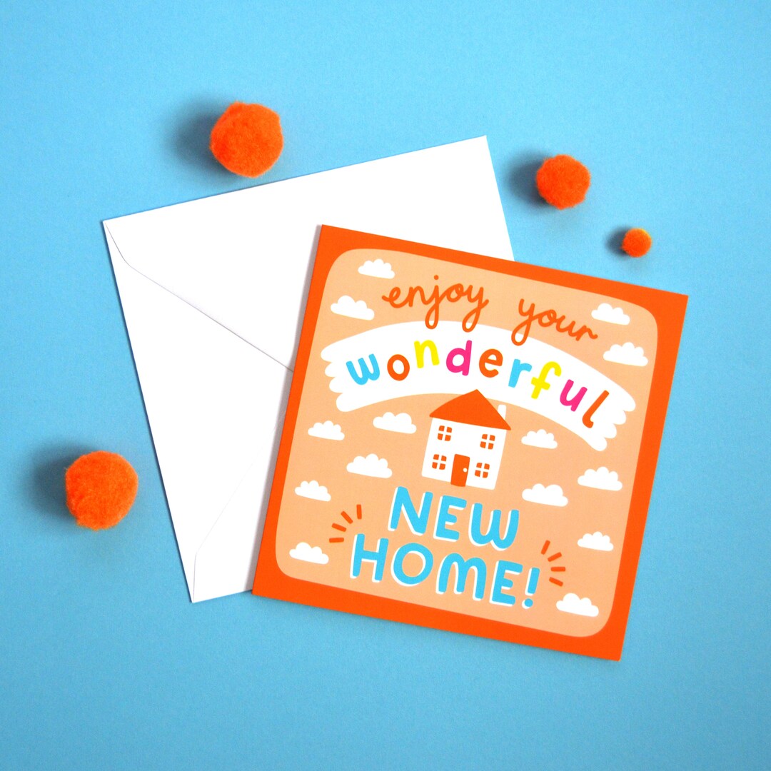 New Home Card, Wonderful New Home Card, First House Card, Homewarming ...