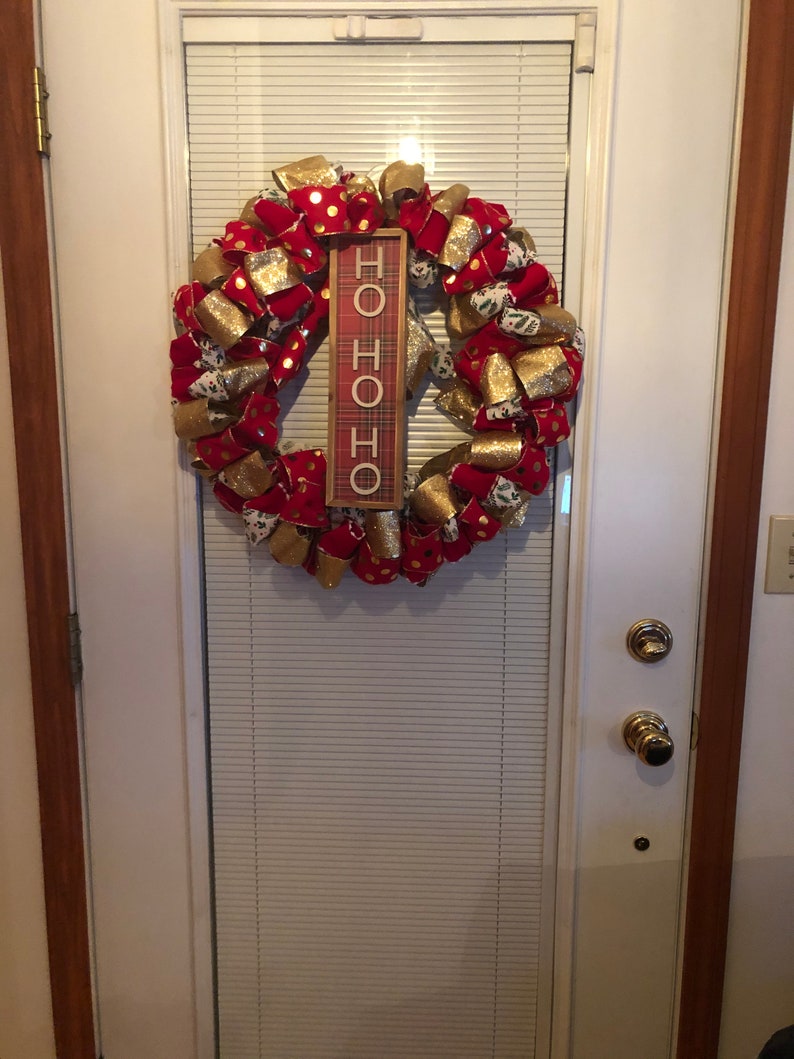 Hohoho Ribbon Wreath - Etsy