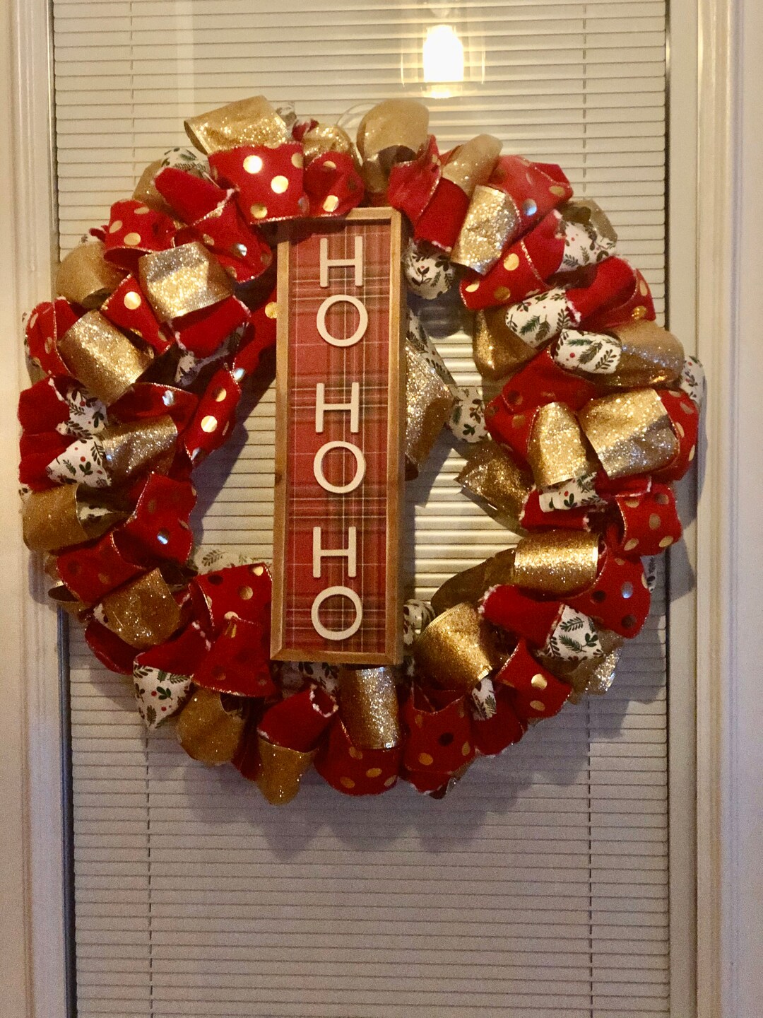 Hohoho Ribbon Wreath - Etsy