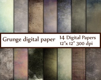 Grunge texture Paper: GRUNGE DIGITAL PAPER Rustic | Etsy