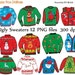 Ugly Sweater ClipArt: CHRISTMAS CLIPART Holiday | Etsy