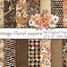 Floral digital paper pack: FLORAL PAPERS Floral | Etsy