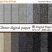 Silver Glitter Digital Paper: GLITTER PAPER Grey | Etsy