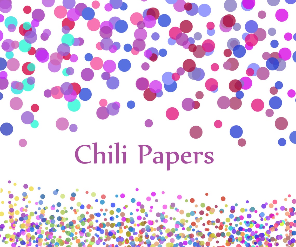 Confetti Borders clipart: CONFETTI CLIPART Digital | Etsy