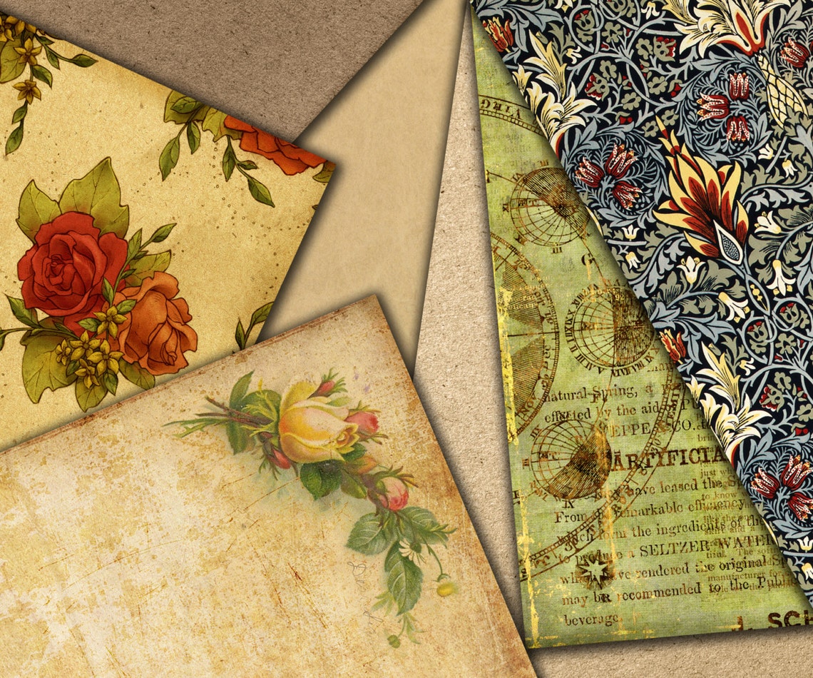 Kraft Digital Paper: craft Papers Scrapbooking | Etsy