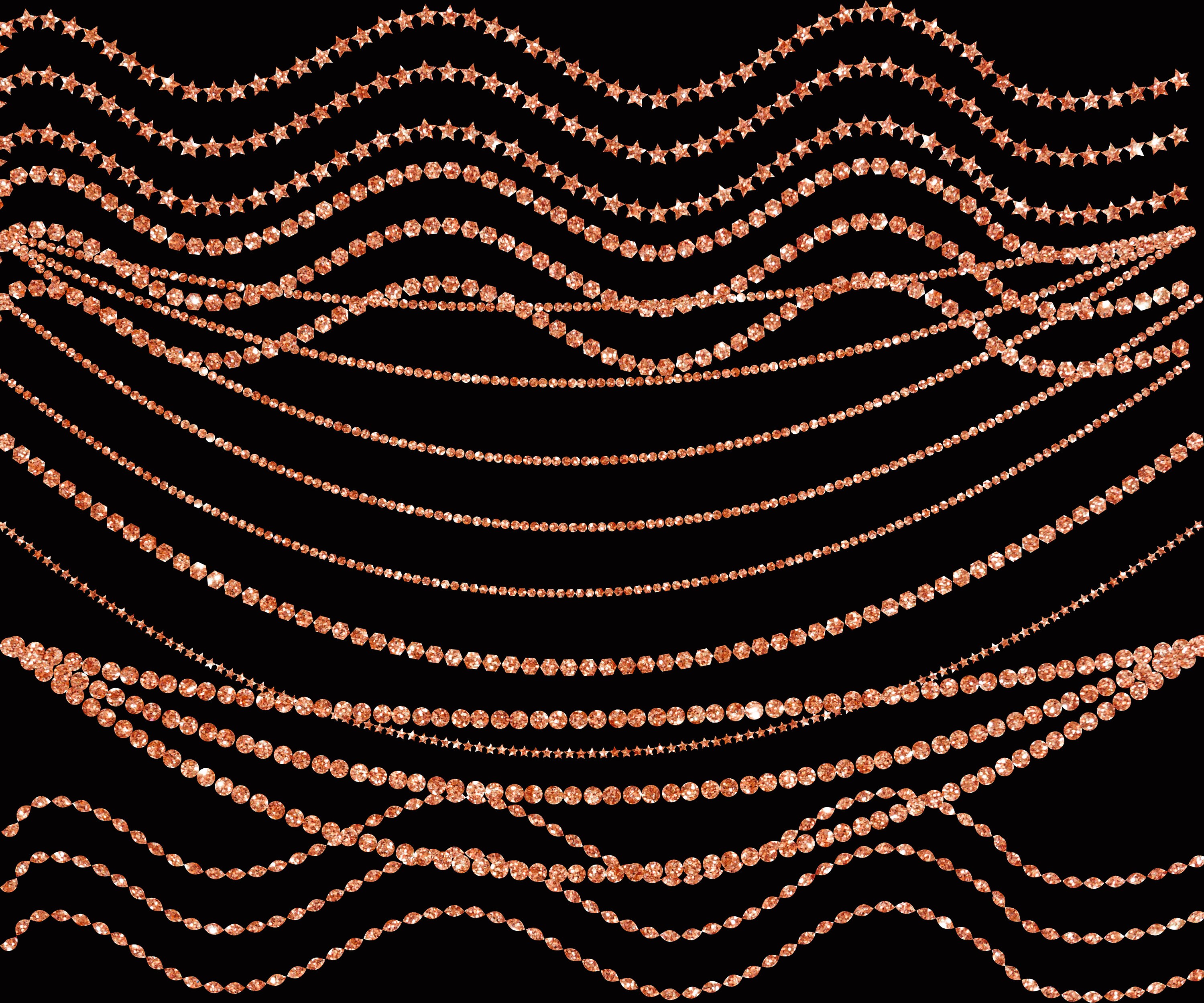 Rose Gold Glitter borders: BUNTING CLIPART Photo | Etsy