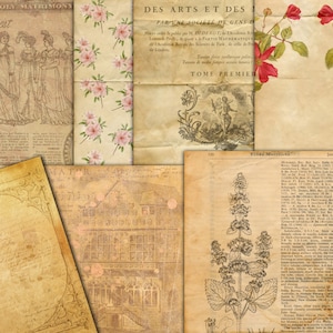 Vintage Digital Paper: "vintage Paper" Old Paper Digital Paper Paris ...