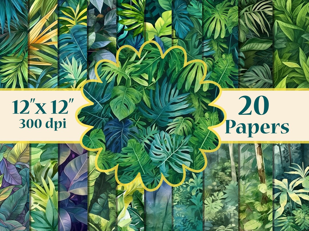 Jungle Digital Papers,rainforest Digital Paper,tropical Digital Paper ...