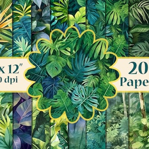 Jungle Digital Papers,rainforest Digital Paper,tropical Digital Paper ...