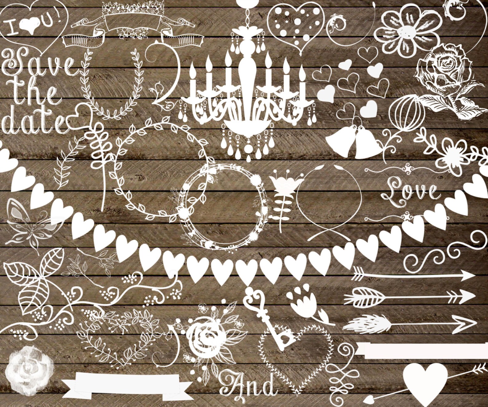 Chalkboard Wedding Clipart: wedding CLIP Art - Etsy