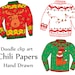 Ugly Sweater Clipart: "christmas Clipart" Holiday Clipart Doodle ...