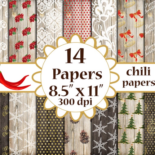 Christmas Digital Paper: christmas Paper Wood - Etsy