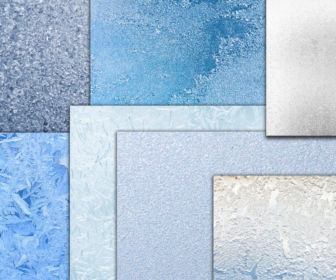 Winter Digital Paper: frozen DIGITAL Paper Frozen | Etsy