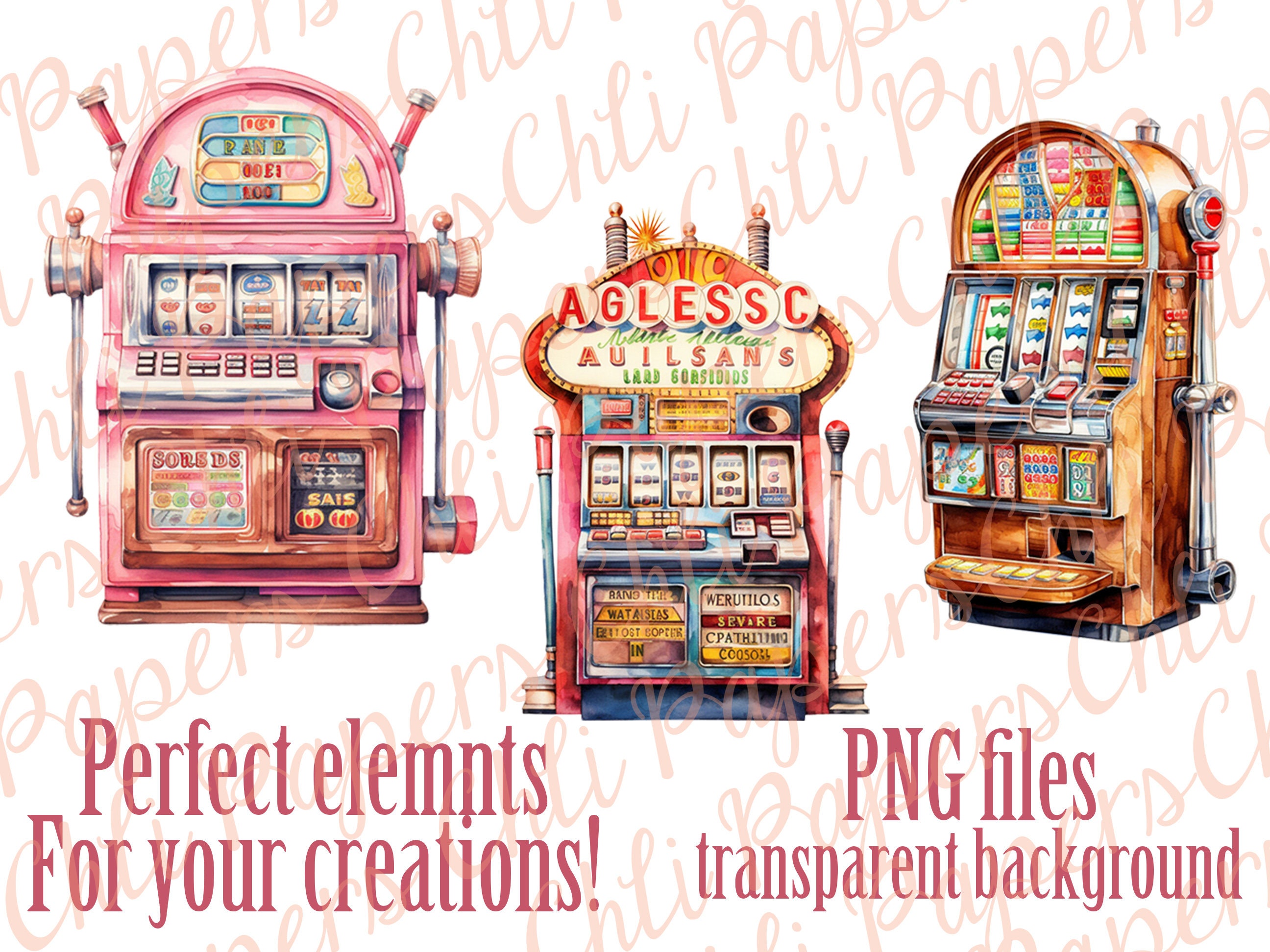 Slot Machines Clipart,retro Slot Machines,jackpot Slot Machines,casino ...