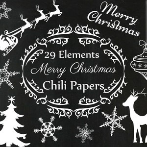 Chalkboard Christmas Clipart: "christmas CLIP Art" Snowflake Clipart ...