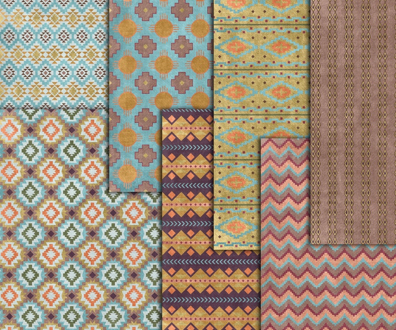Tribal Digital Paper: tribal Paper Tribal Patterns - Etsy