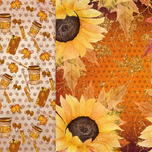Fall Digital Papers: sunflower PAPER Pack Autumn Paper Pack,planner ...