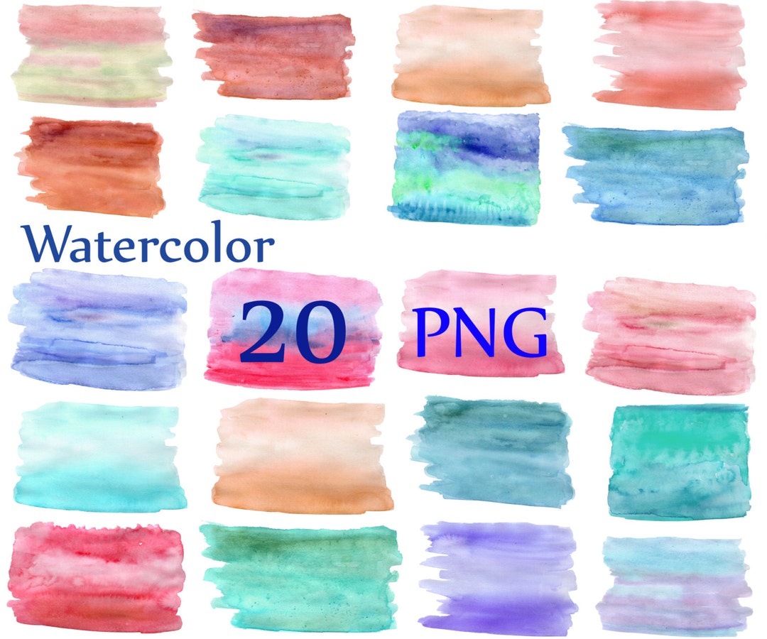 Watercolor Splotches Clipart: watercolor Textures Watercolor Washes ...