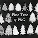 Christmas Chalkboard Trees Clipart: trees CLIP Art Chalkboard Elements ...