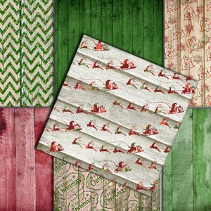 Christmas Wood Digital Papers: "rustic WOOD Paper" Shabby Chic Wood ...