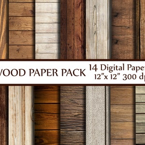 Wood Digital Paper: "wood Paper" Wood Backdrop Printable Wood Digital ...