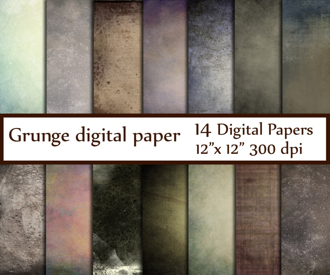 Grunge Texture Paper: grunge DIGITAL Paper Rustic - Etsy